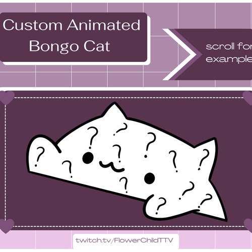 Custom Bongo Cat Emote Vtuber Twitch Youtube Bongo Cat - Etsy