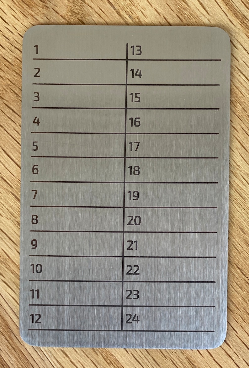 Buy Crypto Seed Phrase Stainless Steel Metal Card Crypto Wallet Seed ...