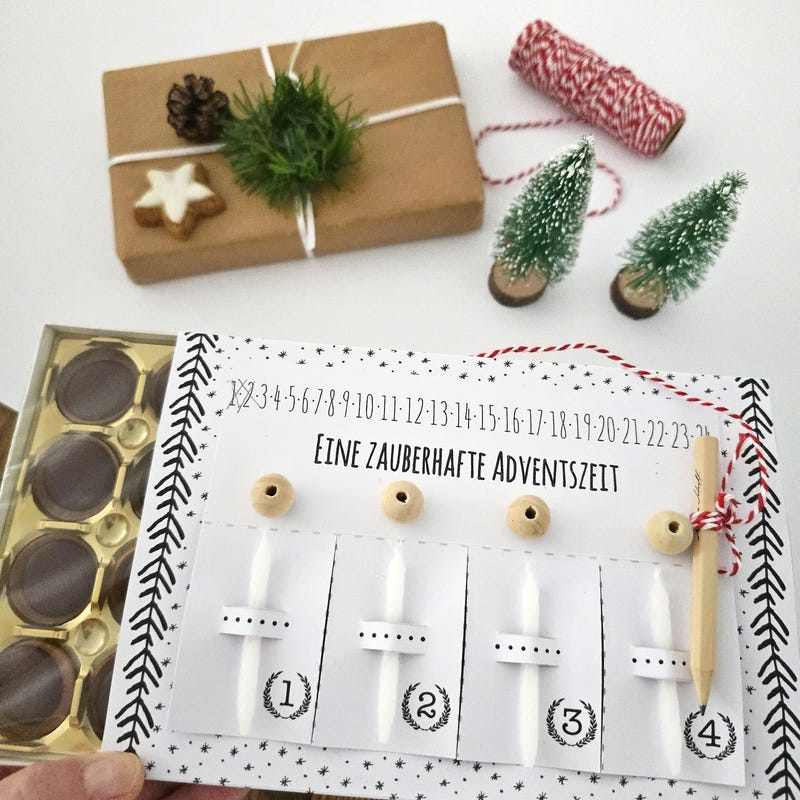 Druckvorlage toffifee adventskalender - Etsy.de