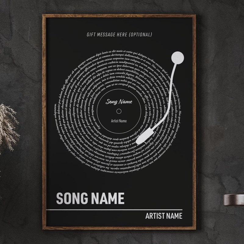 Record Poster Song - Etsy