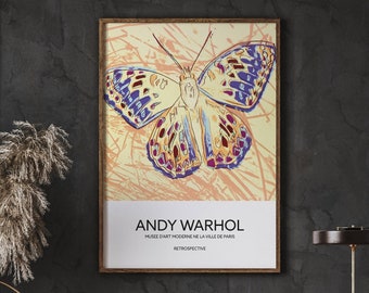 Andy Warhol Butterfly Print - Etsy