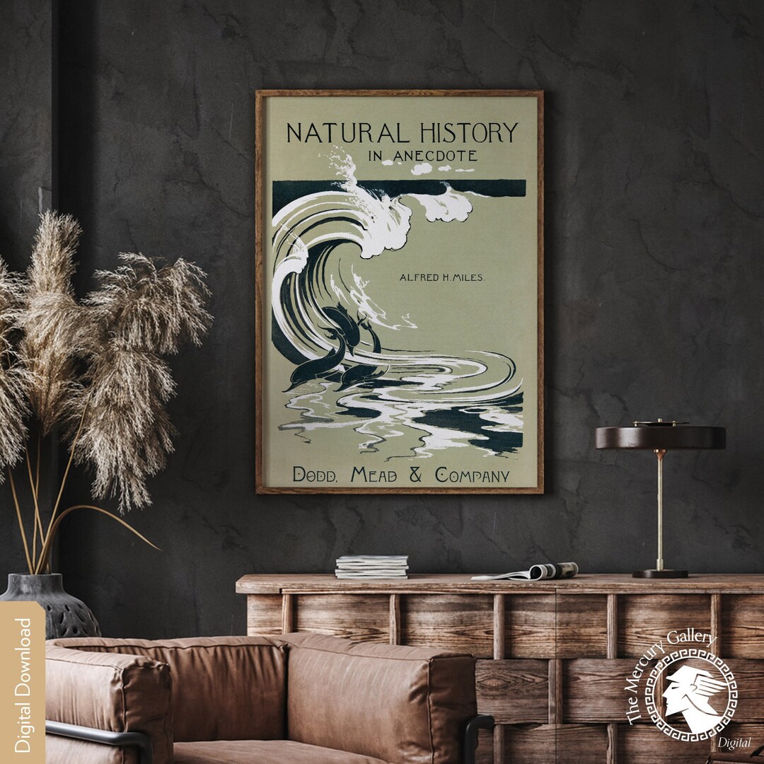 Vintage Poster, Natural History in Anecdote, Historic Wall Art, DIGITAL ...