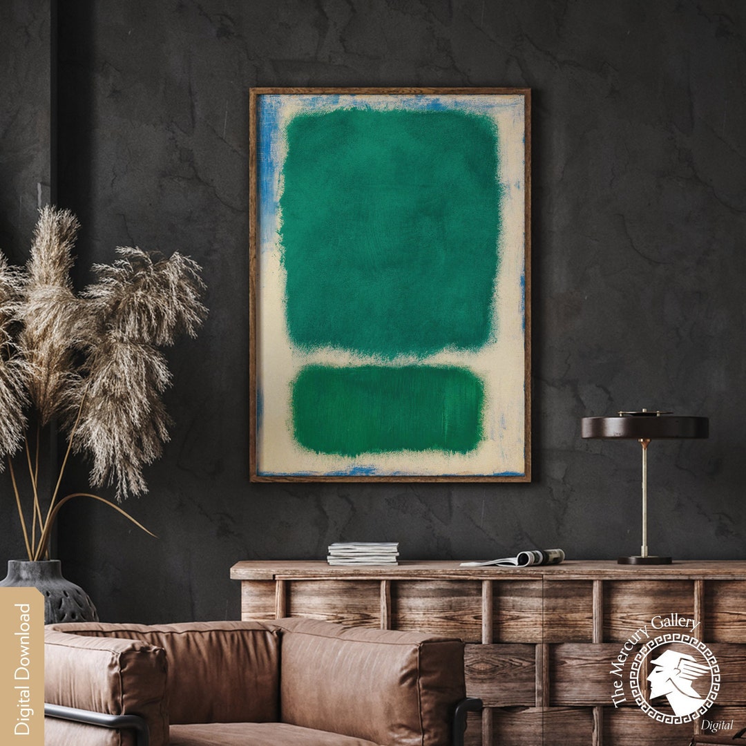 Mark Rothko Poster Print, Green and Beige Wall Art, A Exhibition Print ...