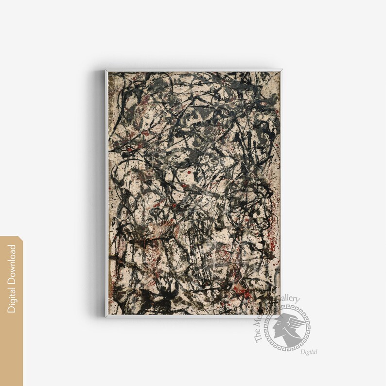 Jackson Pollock Reproduction, Abstract Expressionist Print (instant ...