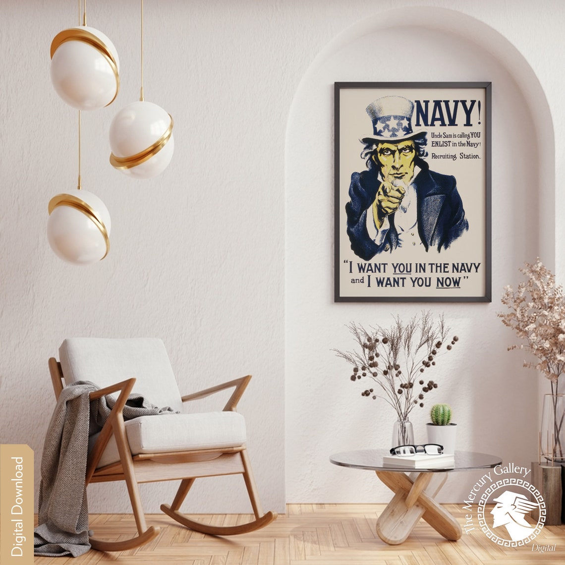 Uncle Sam US Navy Recruiting Poster, American Propaganda (digital ...