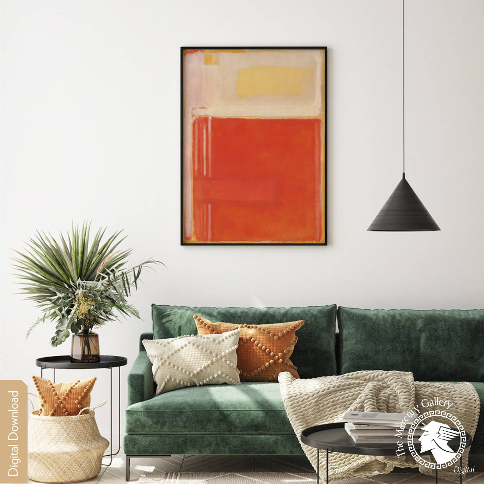Mark Rothko Exhibition Poster, Beige and Orange Abstract Wall Art ...