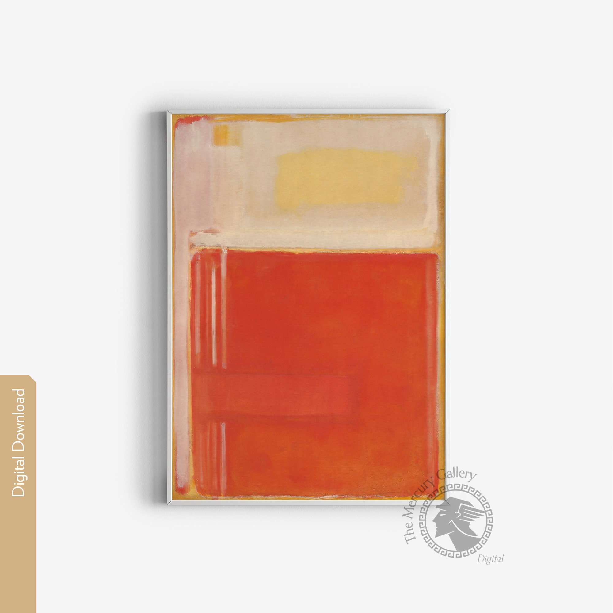 Mark Rothko Exhibition Poster, Beige and Orange Abstract Wall Art ...