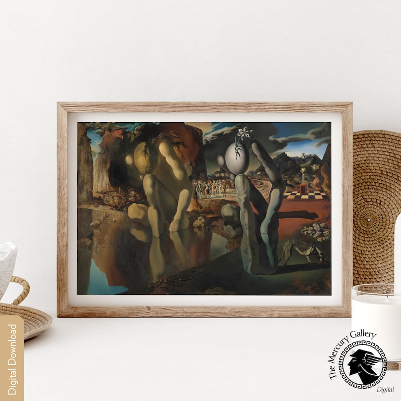 Salvador Dali 'metamorphosis of Narcissus' Surrealist Poster (digital ...