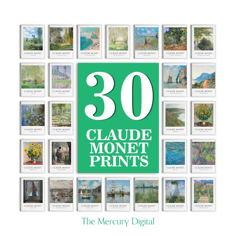 Monet Set of 30 Prints Claude Monet Prints Bundle French - Etsy