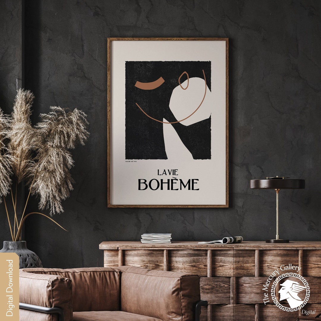 Abstract Figure Print, Galerie Boheme, Mid Century Modern (digital ...