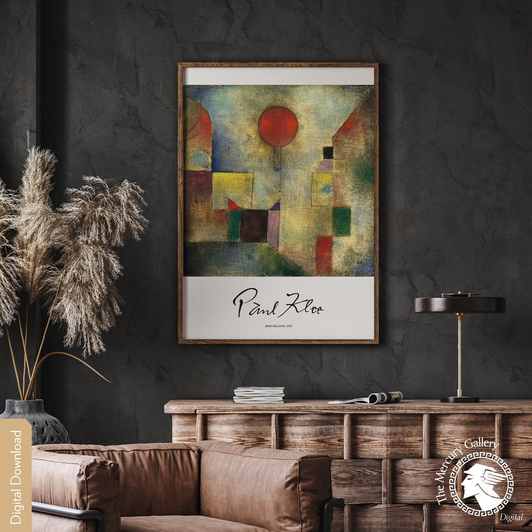 Paul Klee Abstract Art Print, Reed Balloon 1922, Modern Minimalist ...