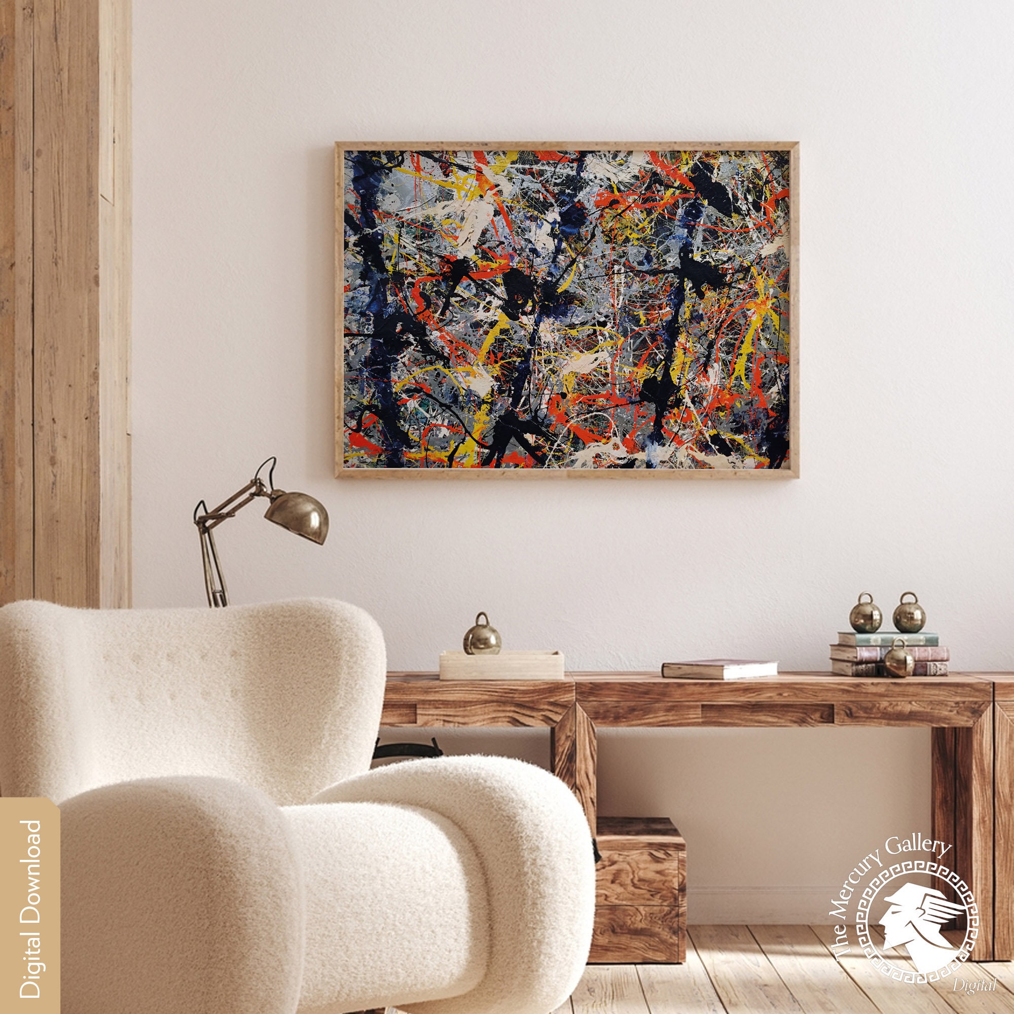 Jackson Pollock Art Exhibition Poster, Abstract Wall Art Decor, Gallery ...