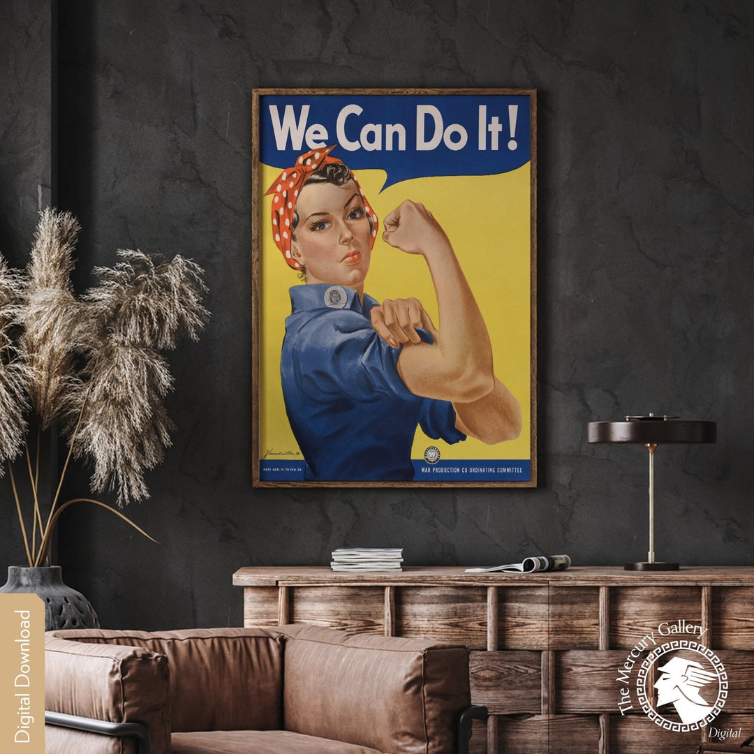We Can Do It Poster Feminist Poster Rosie the Riveter Retro - Etsy