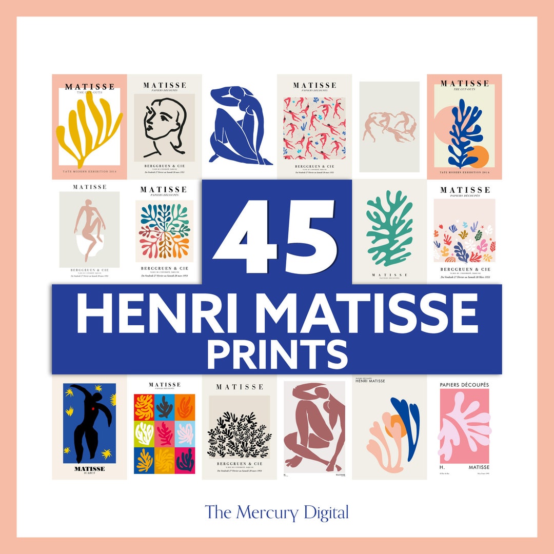 Henri Matisse Art Print Set, Museum Exhibition Posters (digital ...