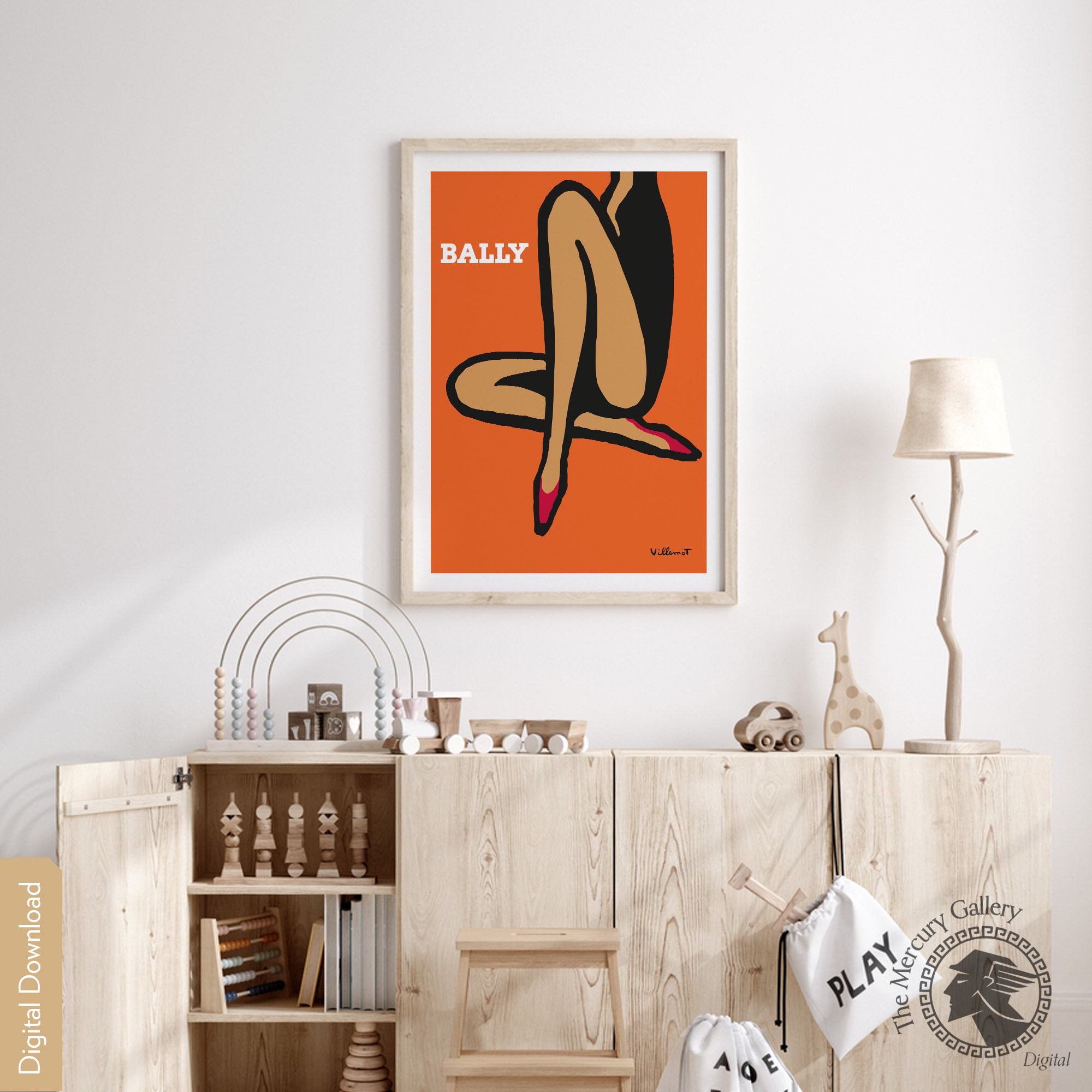 Bally Legs Woman Art Poster, Orange Print (digital Download) - Etsy