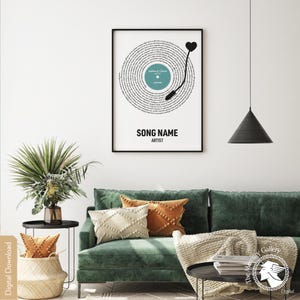Personalized Valentine's Day Poster, Custom Color Poster, Song Lyrics ...