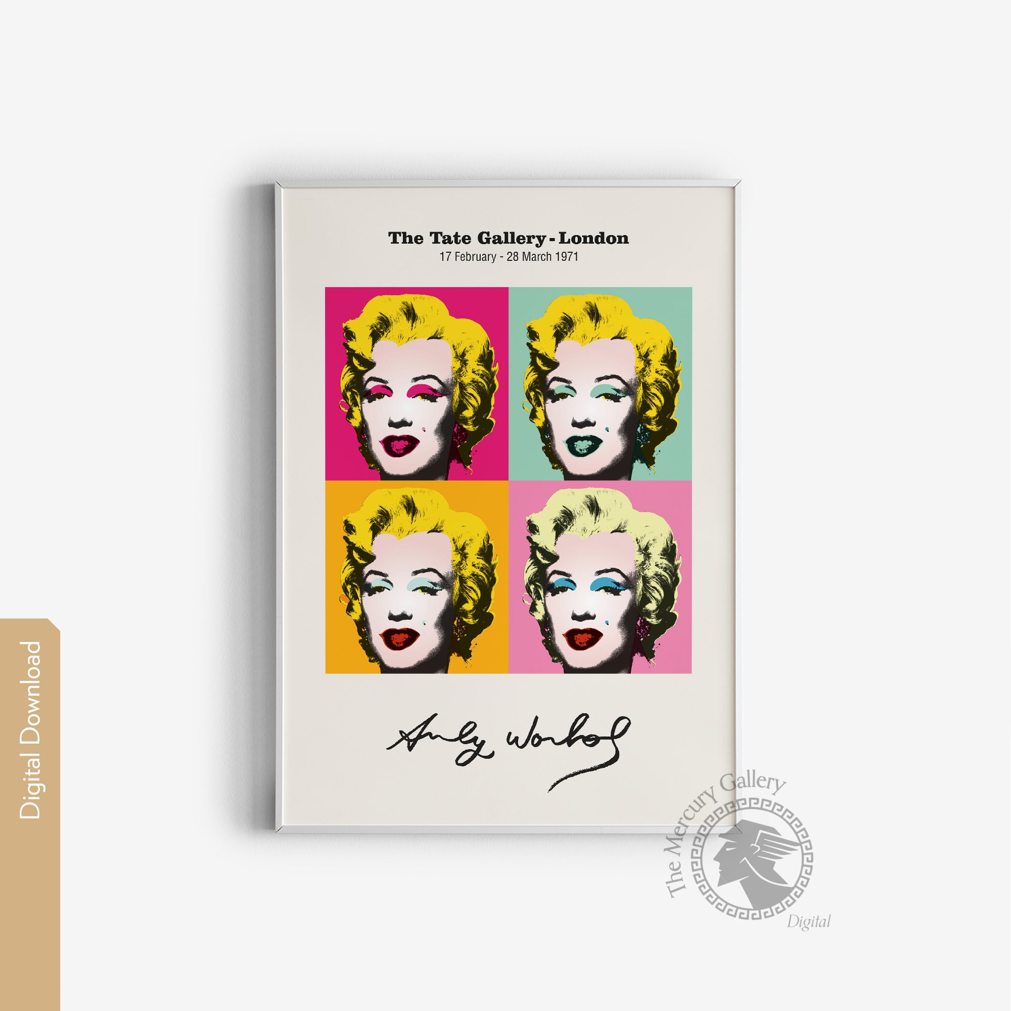 Marilyn Monroe Pop Art Andy Warhol Museum Exhibition Poster - Etsy