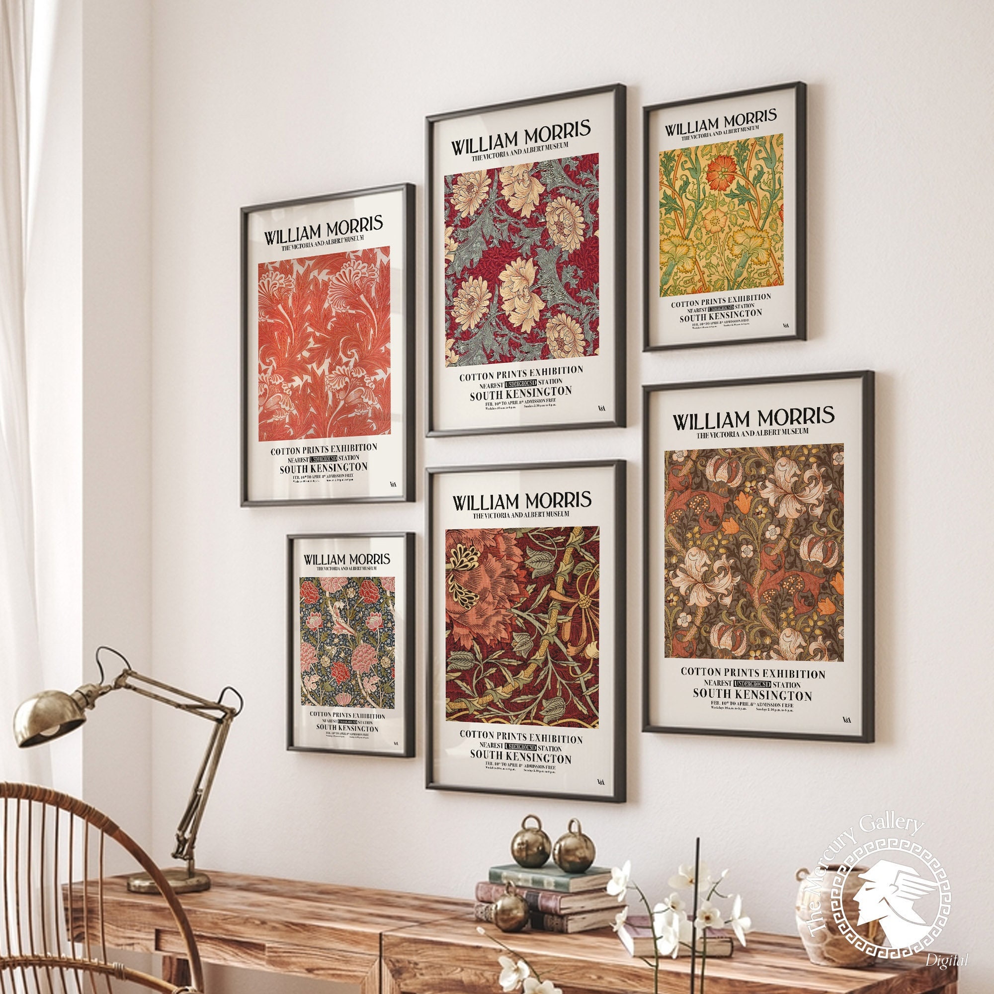 William Morris Print Set of 6 Exhibition Print Set Morris - Etsy