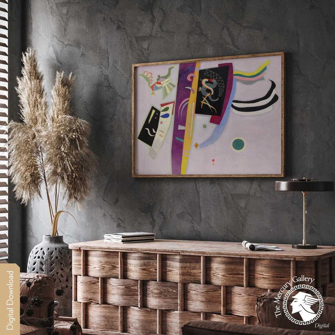 Kandinsky Violet-orange Abstract Art Print, Modern Exhibition Poster ...