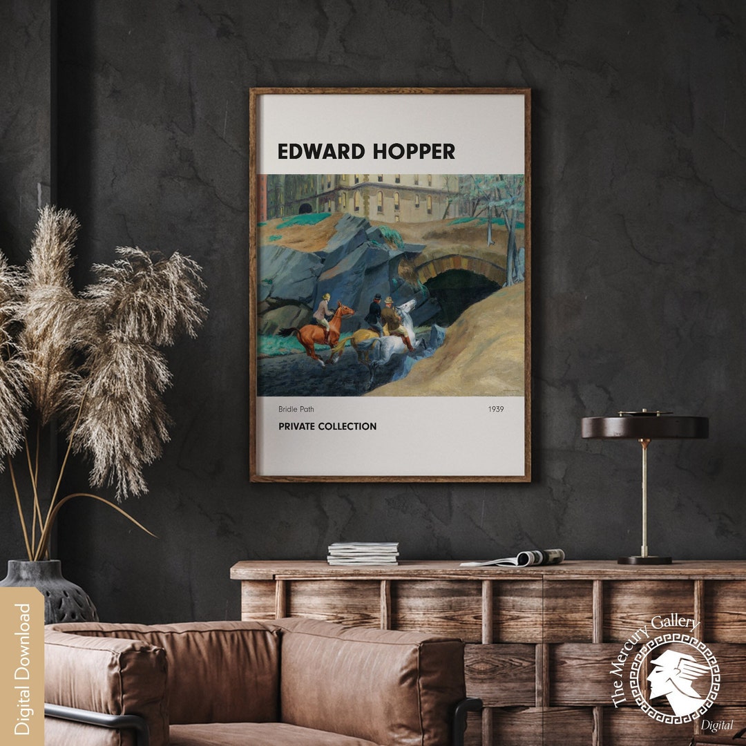 Edward Hopper Vintage Poster, Bridle Path, New York City - Central Park ...