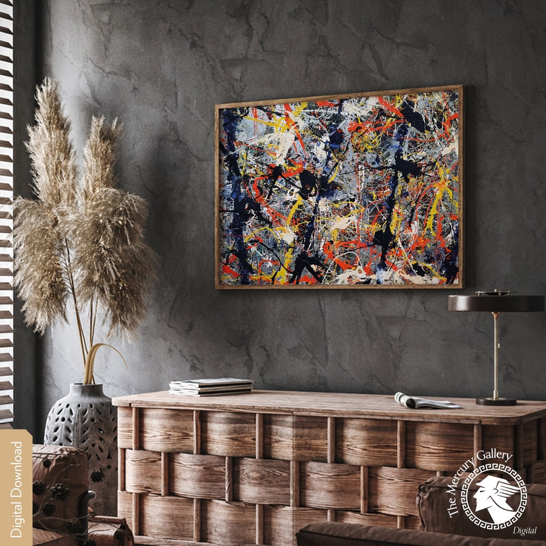 Jackson Pollock Exhibition Poster, Abstract Expressionist Wall Art ...