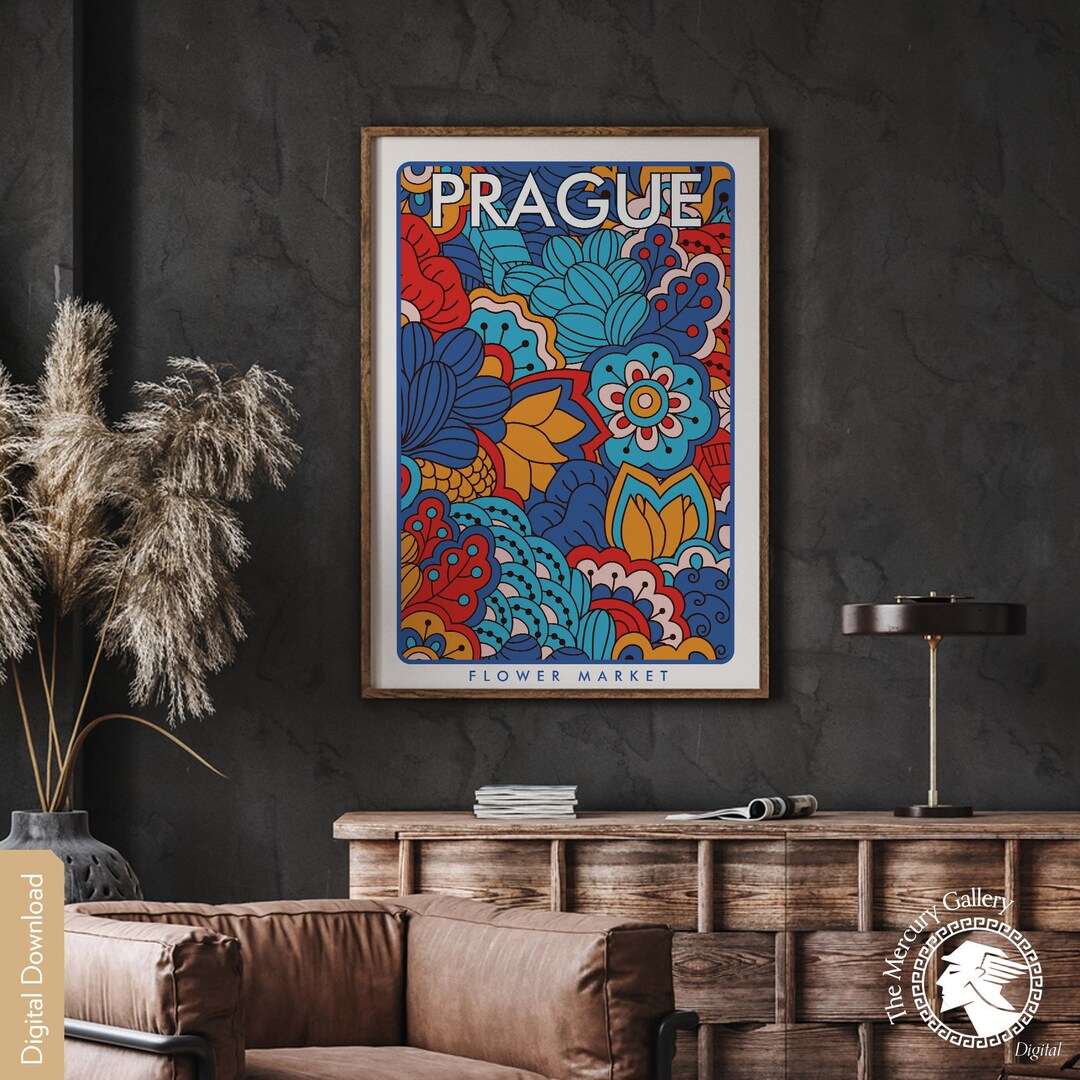 Prague Flower Market Poster, Botanical Art Print (digital Download) - Etsy