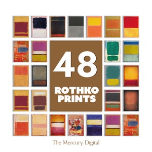 Mark Rothko Set of 48 Wall Art Prints, Mark Rothko Vintage Museum ...