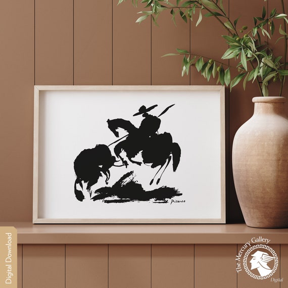 Pablo Picasso Bullfight I Printable Wall Art Minimalist - Etsy