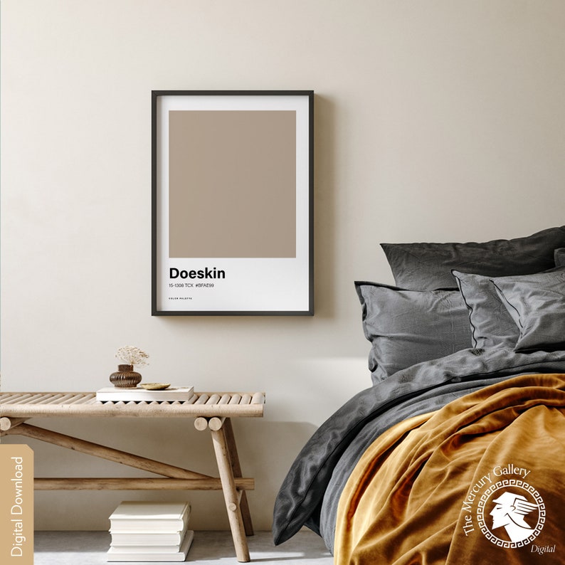 Doeskin Color Poster Print Color Art Pastel Gallery Wall - Etsy