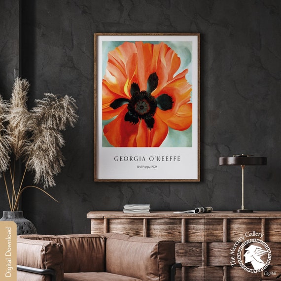 Georgia Okeeffe Flower Poster Red Poppy 1928 Flower - Etsy
