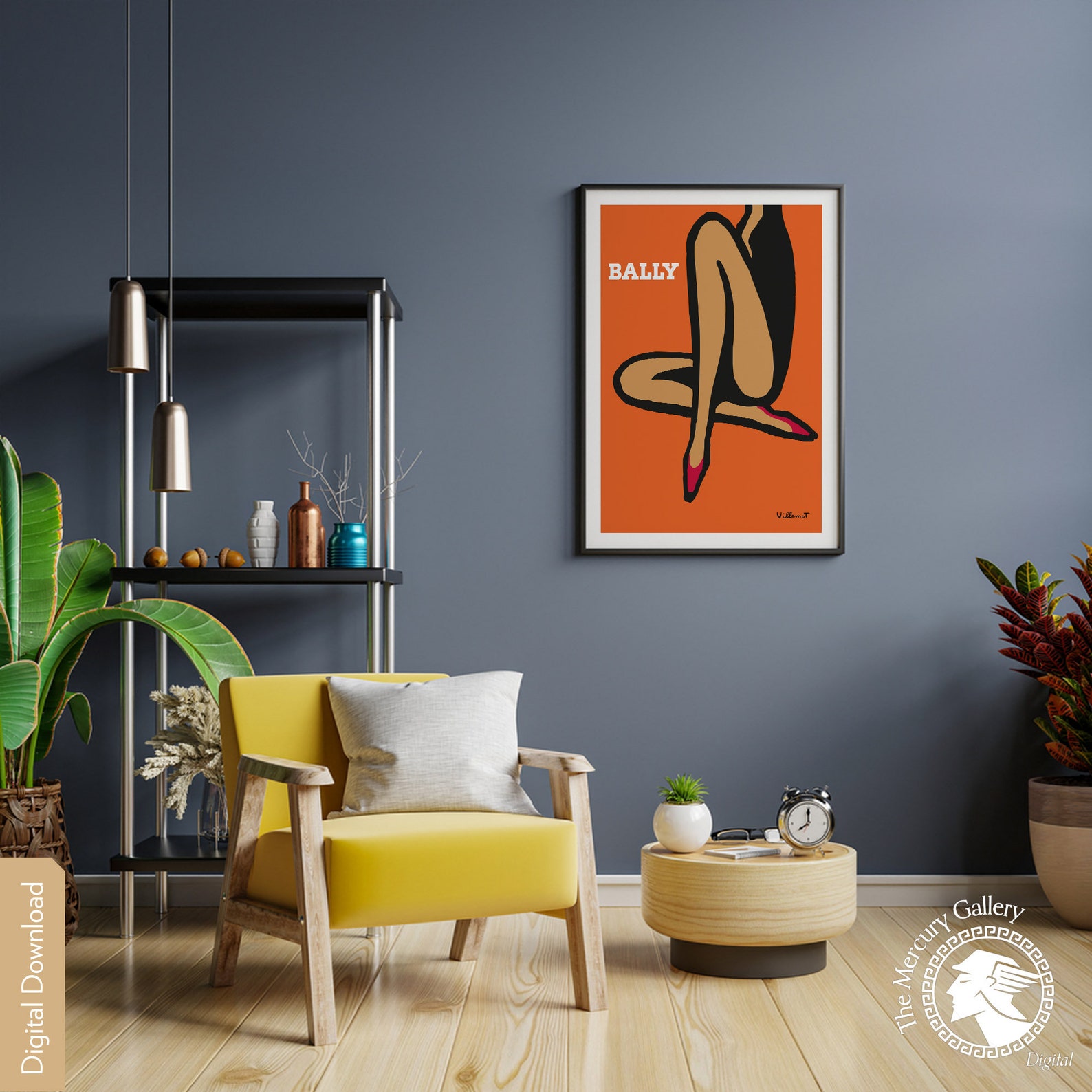 Bally Legs Woman Art Poster, Orange Print (digital Download) - Etsy