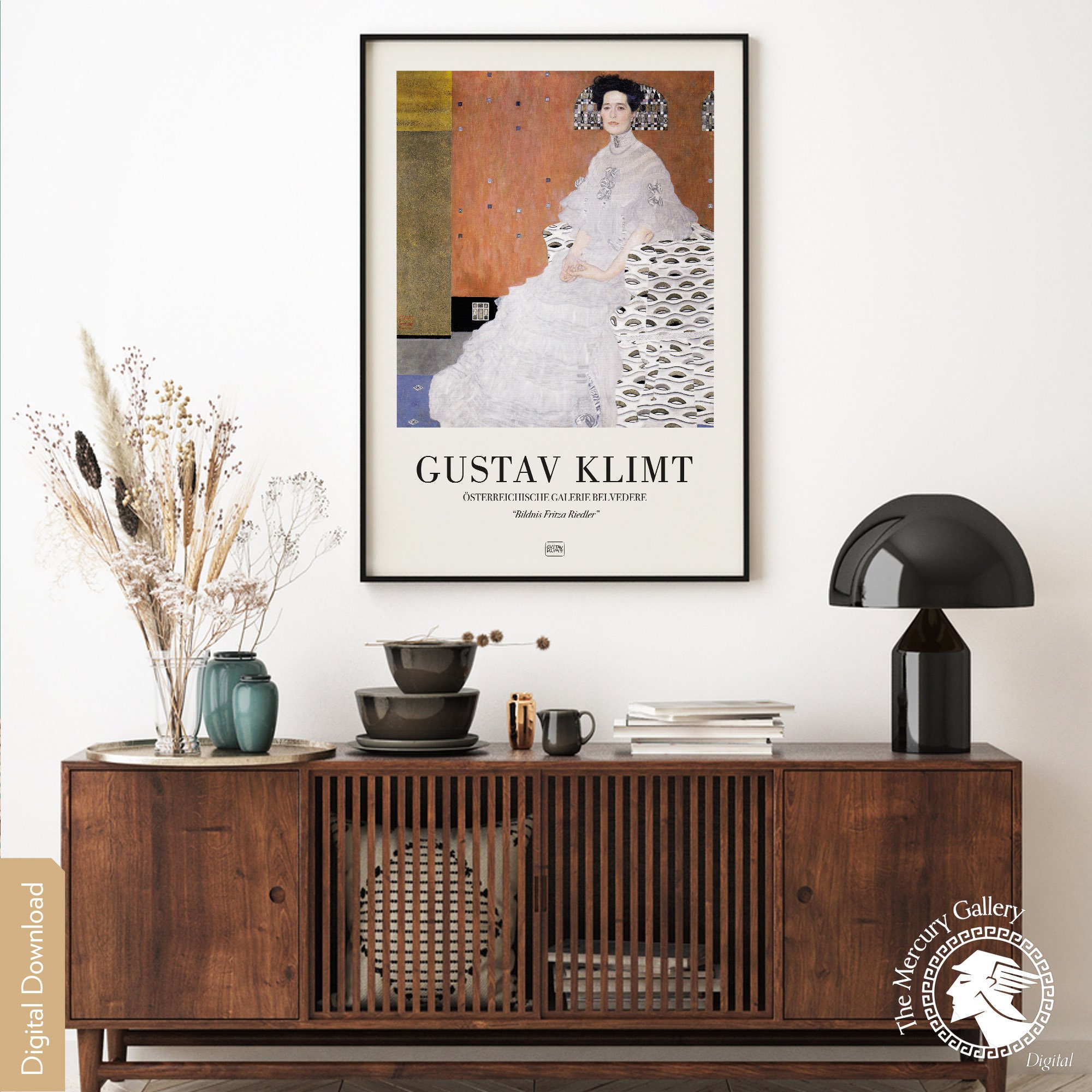 Gustav Klimt Poster, Bildnis Fritza Riedler 1906, Art Nouveau, Modern ...