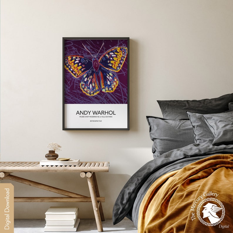Andy Warhol Butterfly Andy Warhol Art Print Warhol Pop Art - Etsy