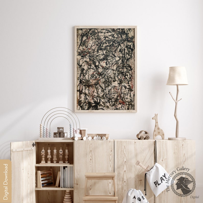 Jackson Pollock Reproduction, Abstract Expressionist Print (instant ...