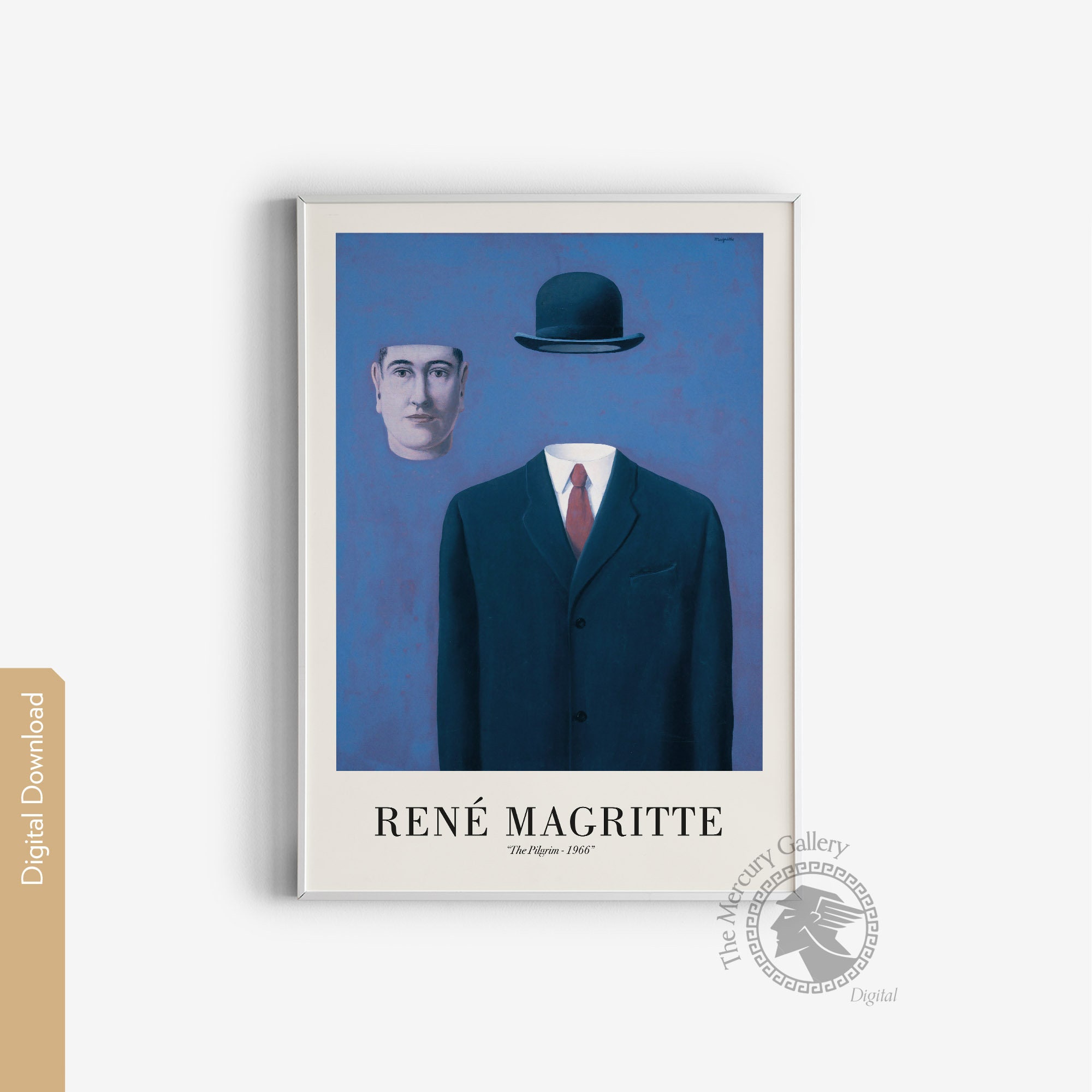 Rene Magritte Art Print the Pilgrim 1966 Mid Century - Etsy Australia