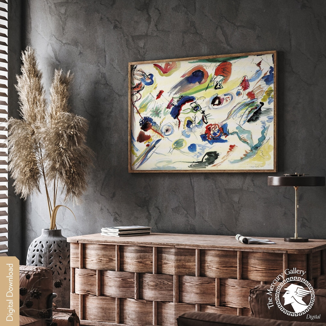 Wassily Kandinsky Poster Untitled first Abstract Watercolor - Etsy