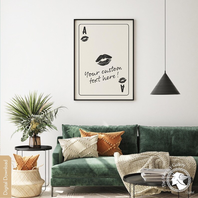 Personalized Ace Card Print, Custom Wall Art (digital Download) - Etsy