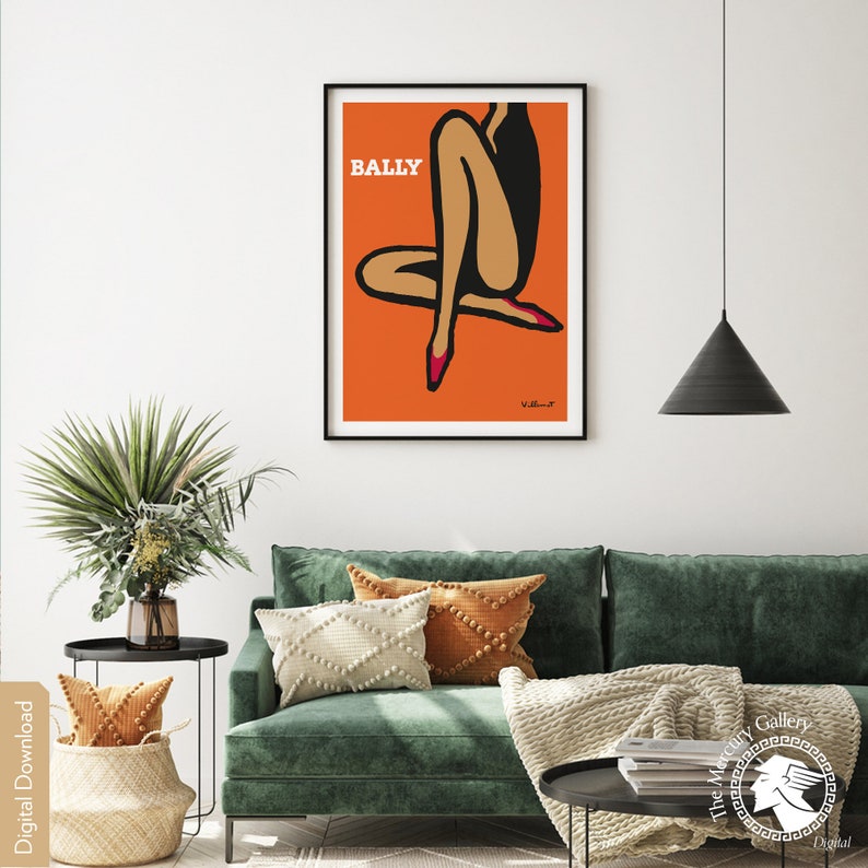 Bally Legs Woman Art Poster, Orange Print (digital Download) - Etsy