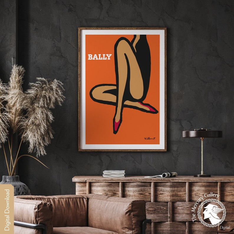 Bally Legs Woman Art Poster, Orange Print (digital Download) - Etsy