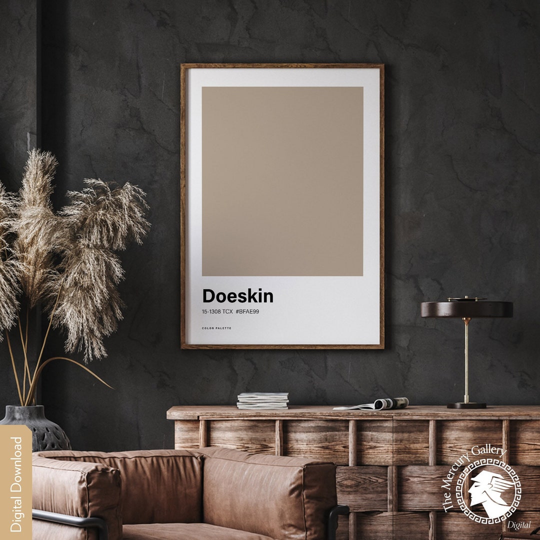 Doeskin Color Poster Print, Color Art, Pastel Gallery Wall Print ...