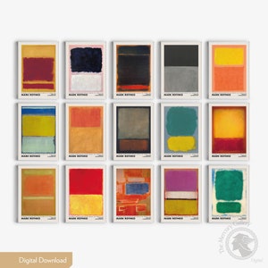Mark Rothko Set of 48 Wall Art Prints, Mark Rothko Vintage Museum ...