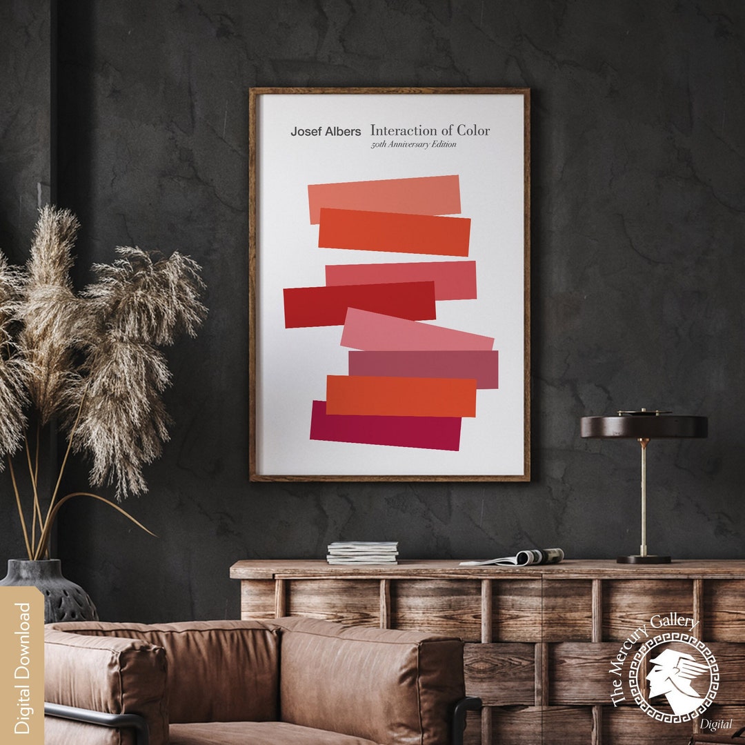 Josef Albers Exhibition Poster, Interaction of Color, 50th Anniversary ...
