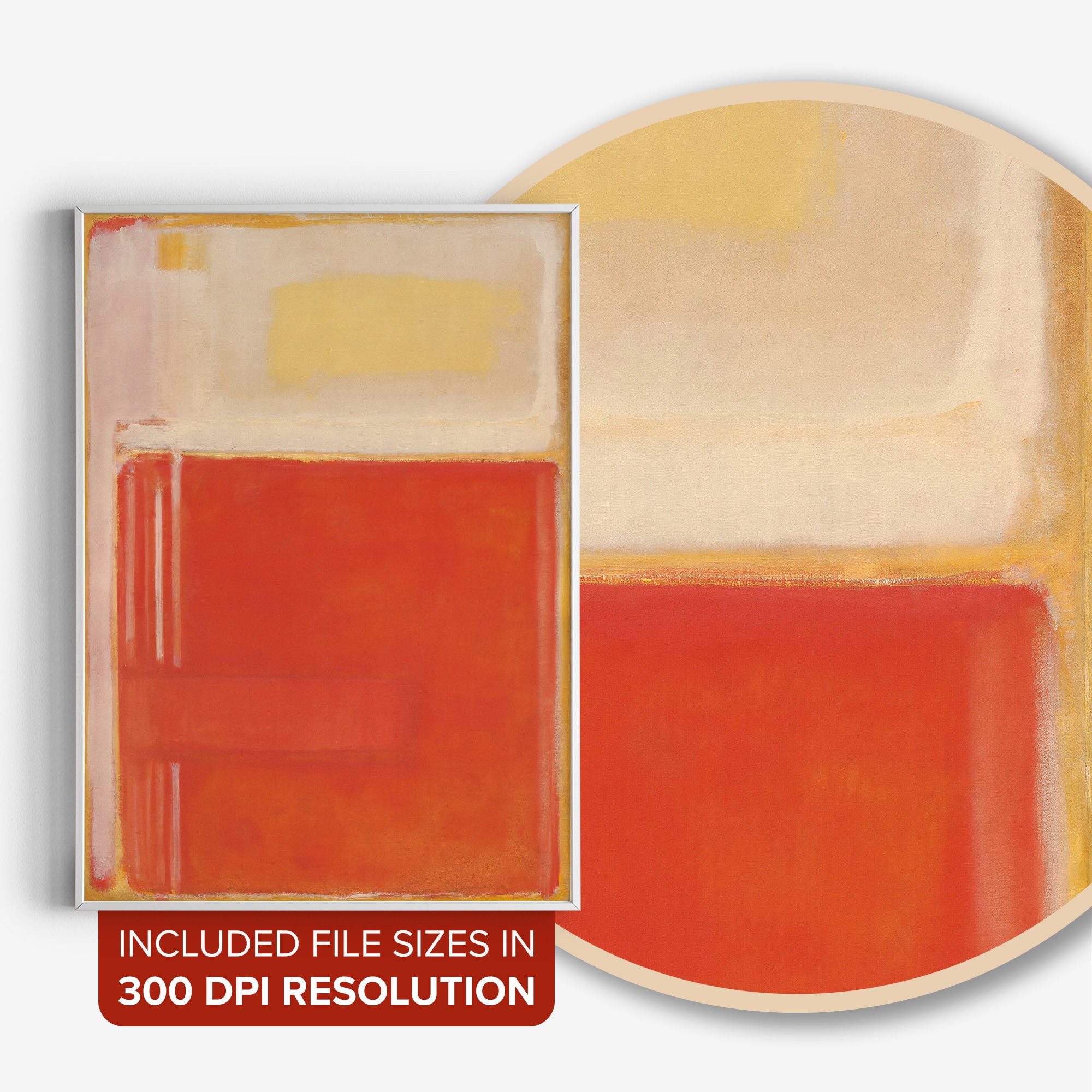 Mark Rothko Poster Print, Beige and Orange Wall Art, A Exhibition Print ...