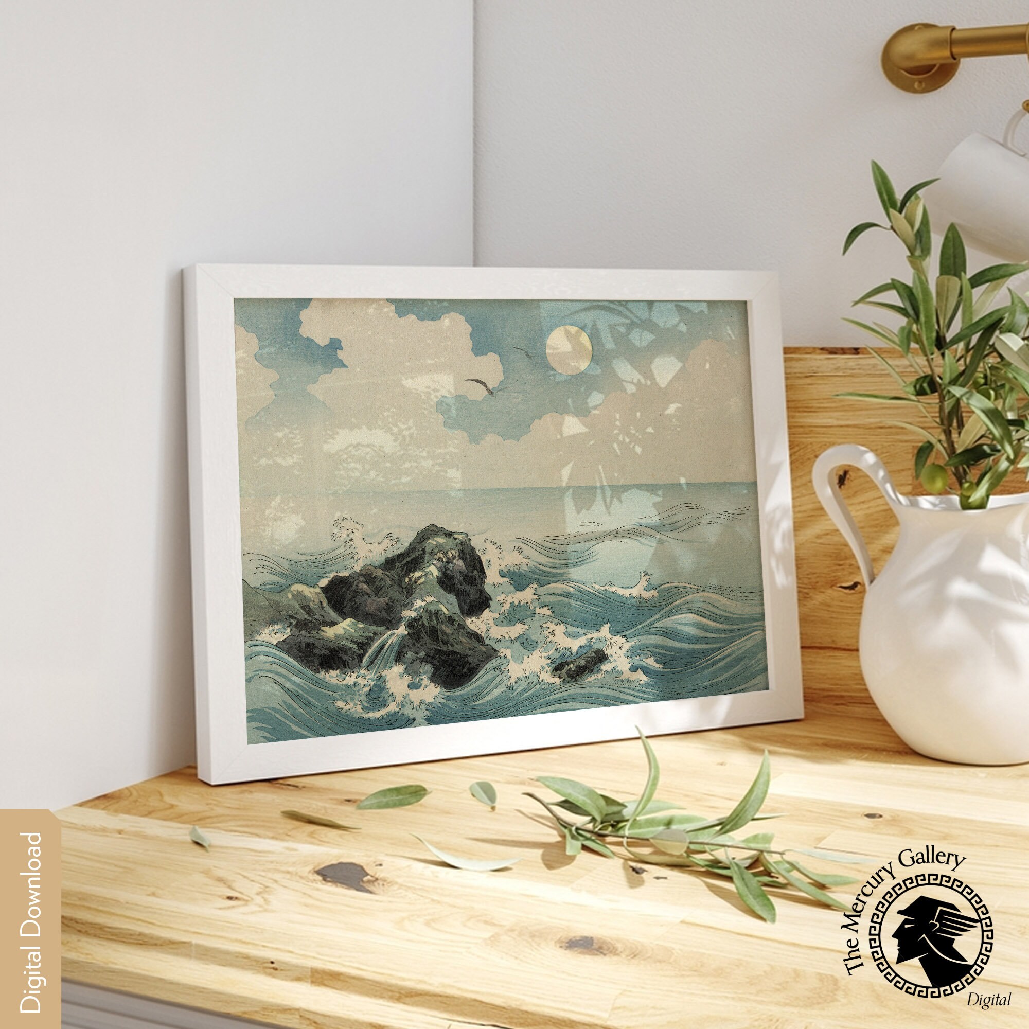 Waves at Kojima Island Kojima Zu Art Print Japan Wall Art - Etsy