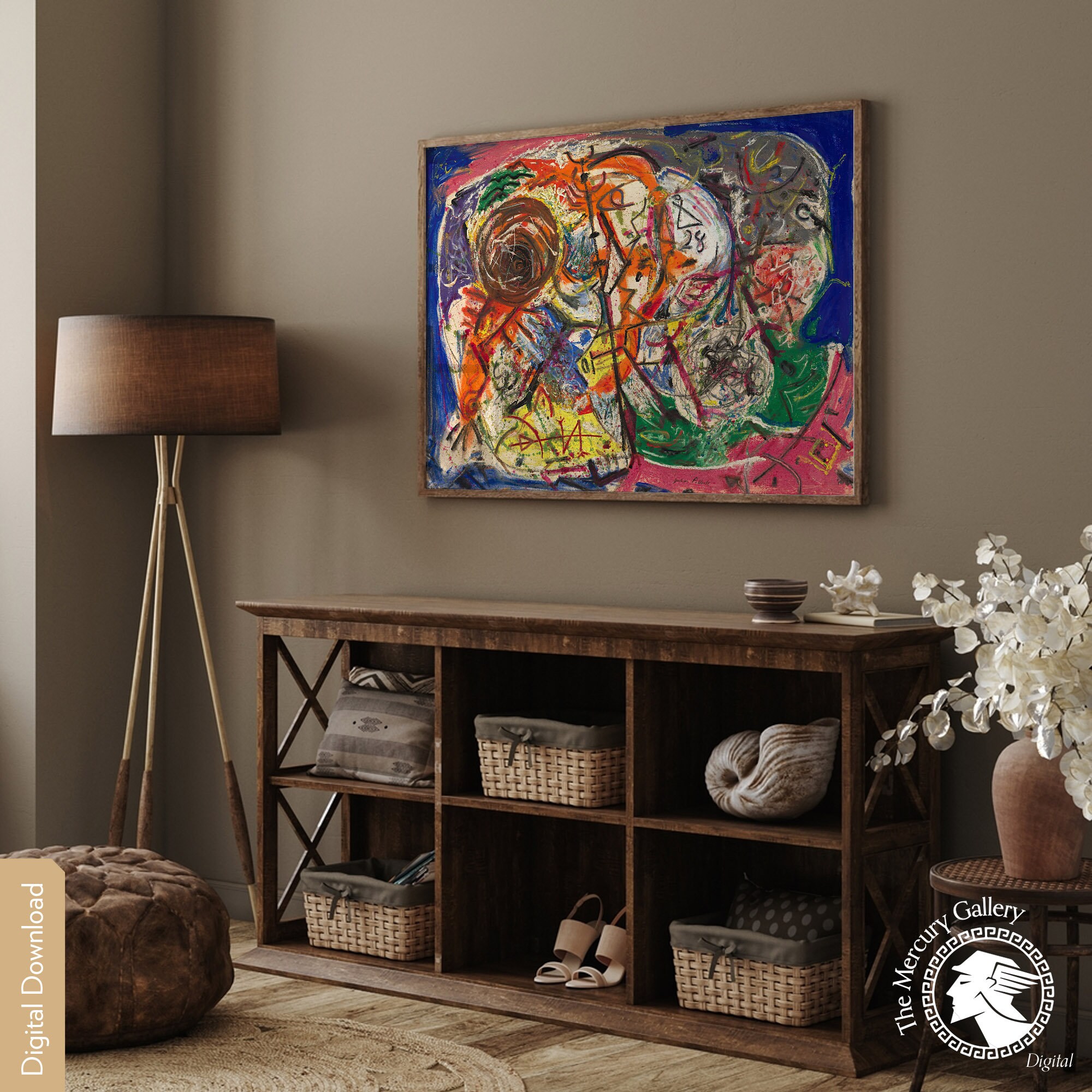 Pollock Convergence Abstract Art Print Modern Wall Decor - Etsy