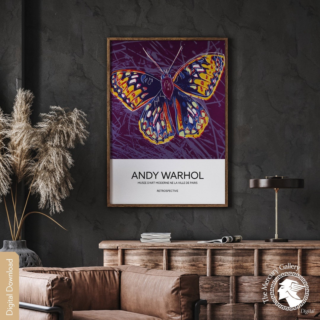 Andy Warhol Butterfly, Andy Warhol Art Print, Warhol Pop Art, Warhol ...