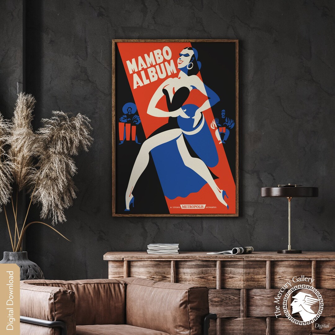 Mambo Album Art Deco Poster, Vintage Dance Wall Art (instant Download ...