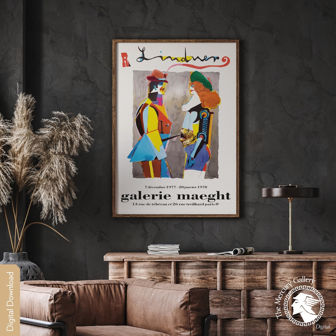 Richard Lindner Exhibition Poster, Man and Woman, Galerie Maeght Poster ...