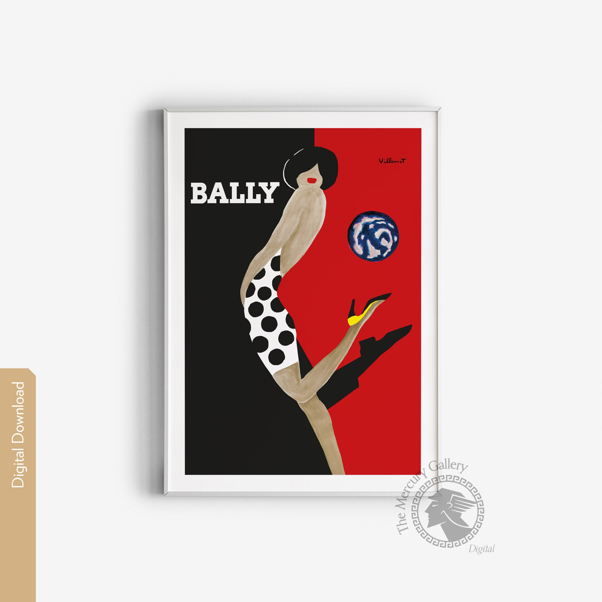 Bernard Villemot Poster Bally Diptyque Man Poster Vintage - Etsy Australia