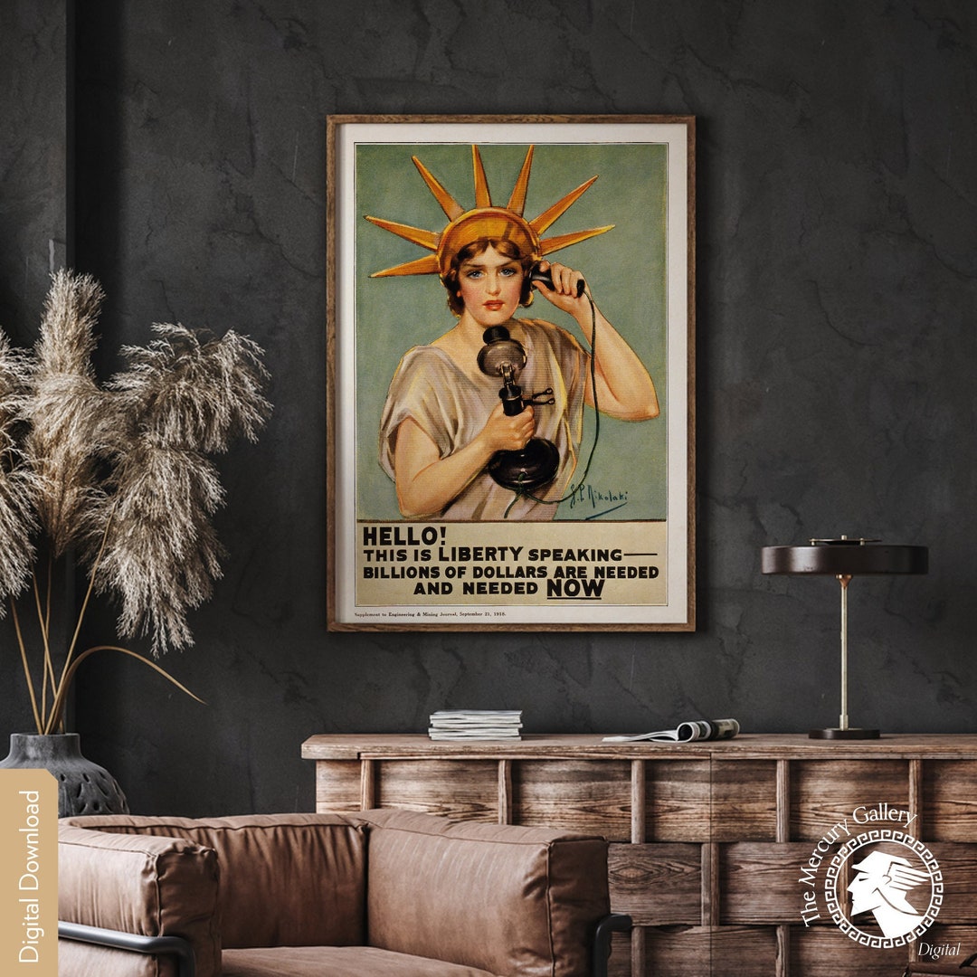 This is Liberty Speaking Vintage Poster, Retro Home Decor, DIGITAL ...